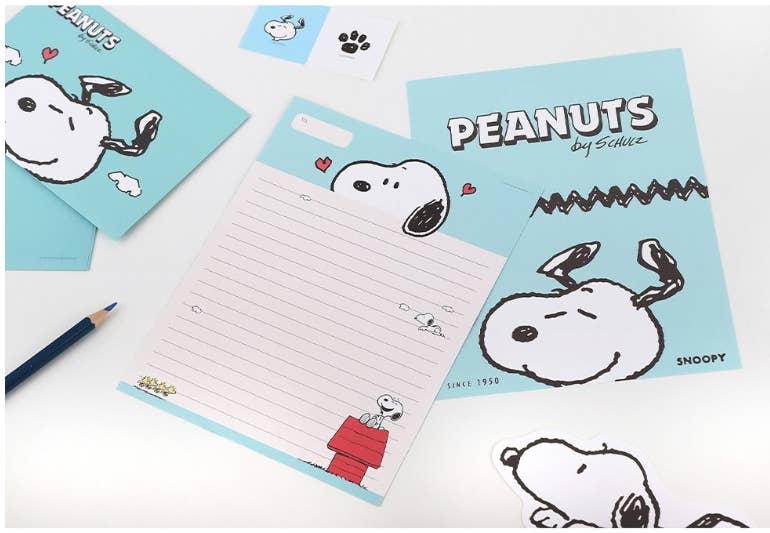 Peanuts Charlie Brown & Snoopy Writing Sets – Grumpy Custard